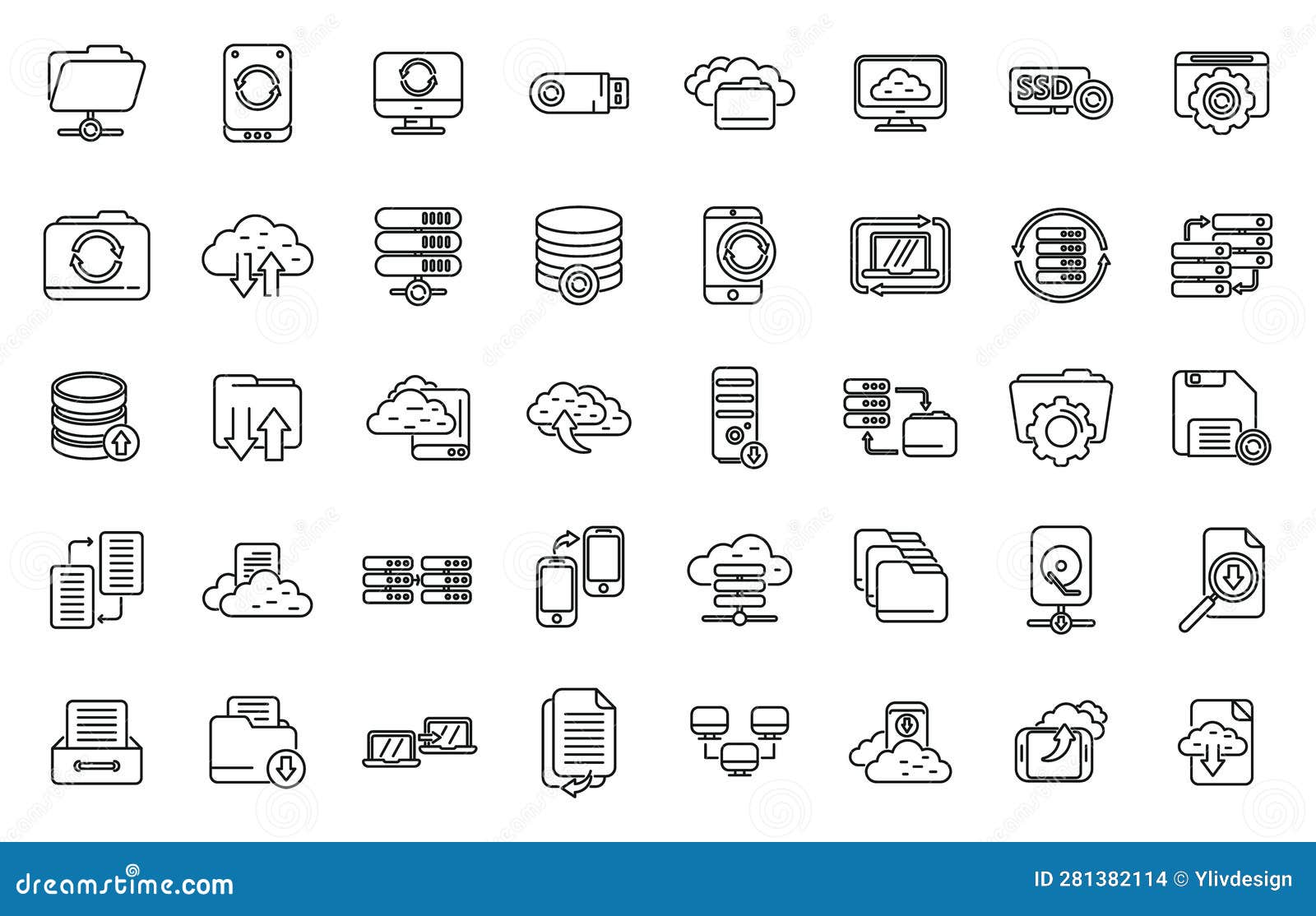 Backups Icons Set Outline Vector. Recovery Data Stock Vector ... Backups Icons Set Outline Vector. Recovery Data Stock Vector ...