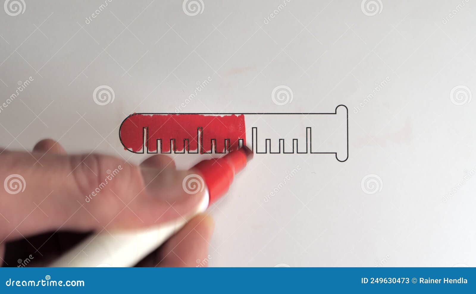 The Backward Animated Concept Idea of the Red Status Bar Stock Video ...