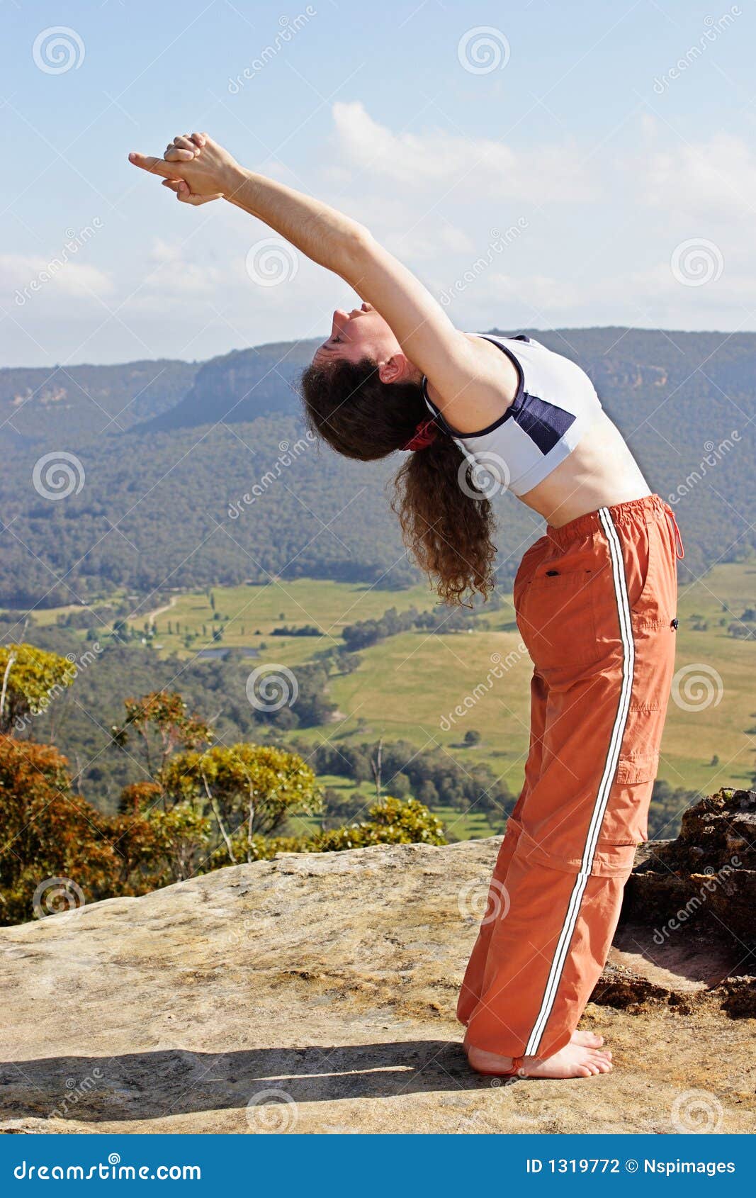 Backward bend stock photo. Image of alone, demonstrating - 1319772