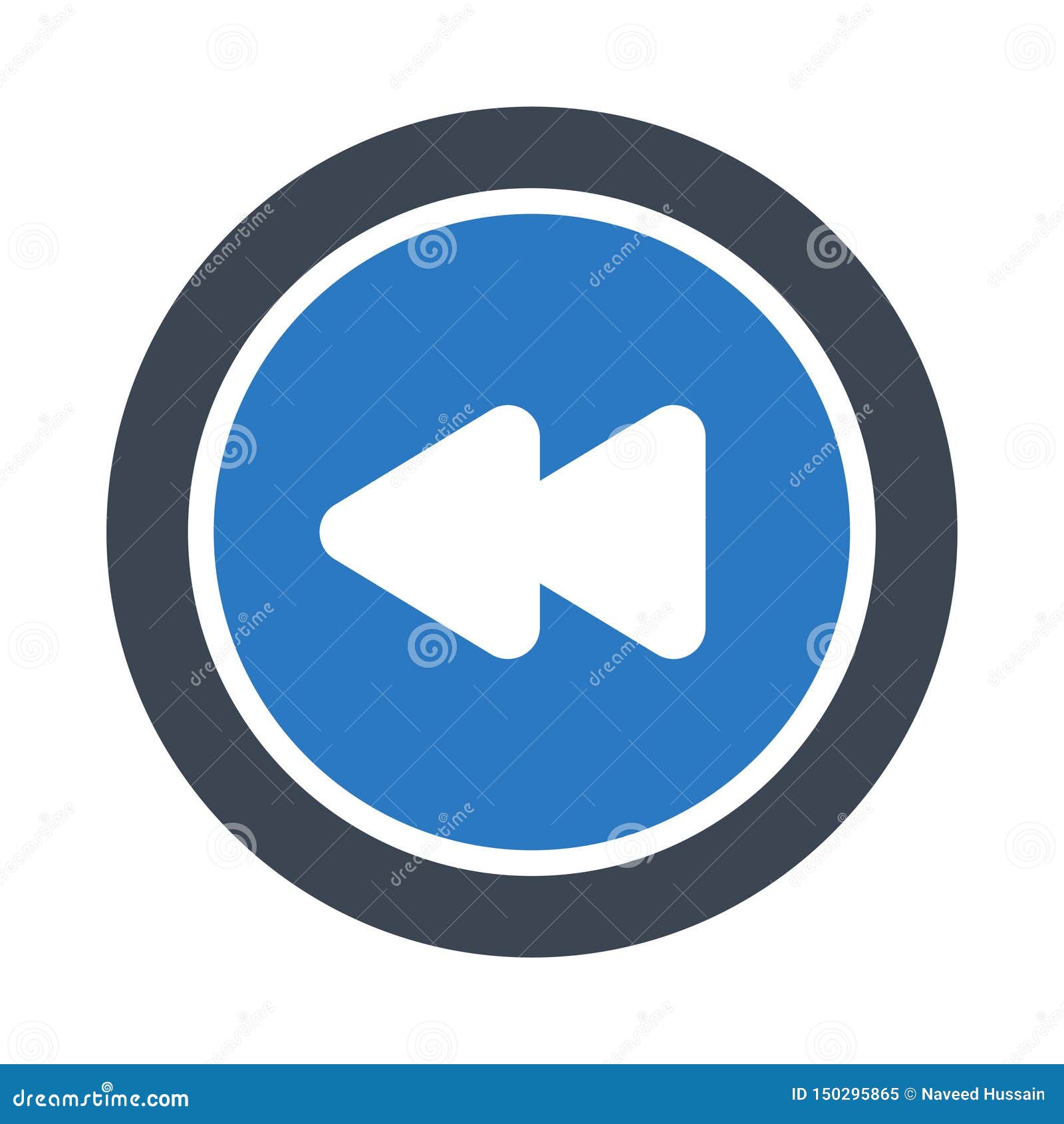 Backward glyph color icon stock illustration. Illustration of glyph ...