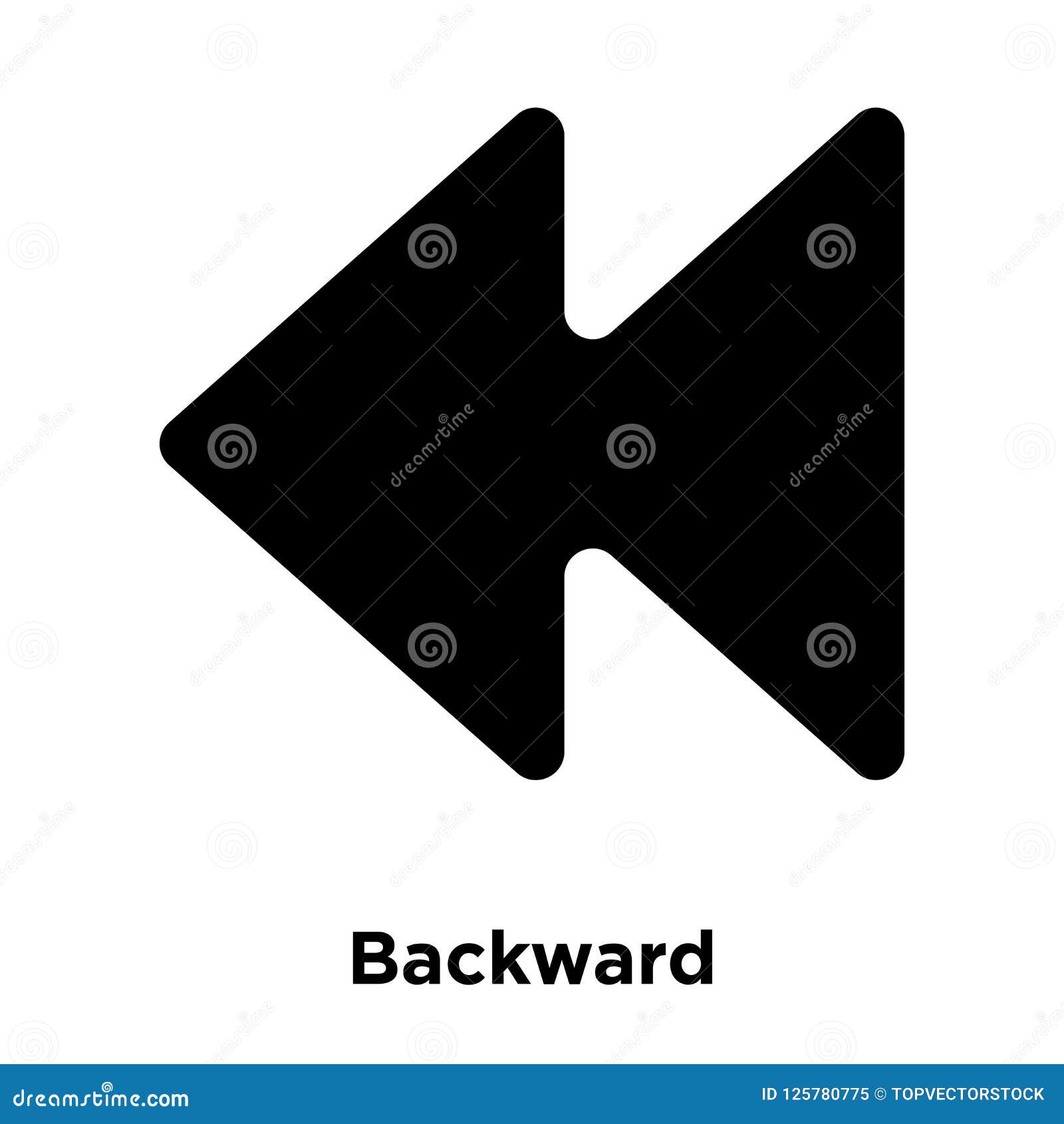 Backward Icon Vector Isolated on White Background, Logo Concept Stock ...