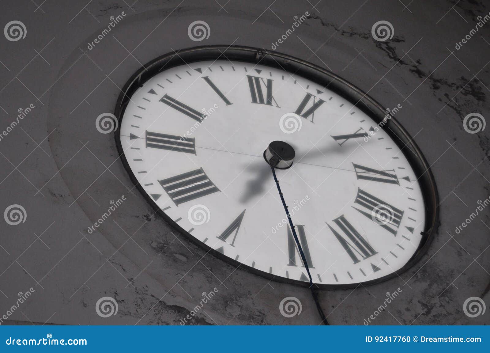 Backwards-Clock Tower from the Inside Stock Photo - Image of reverse ...