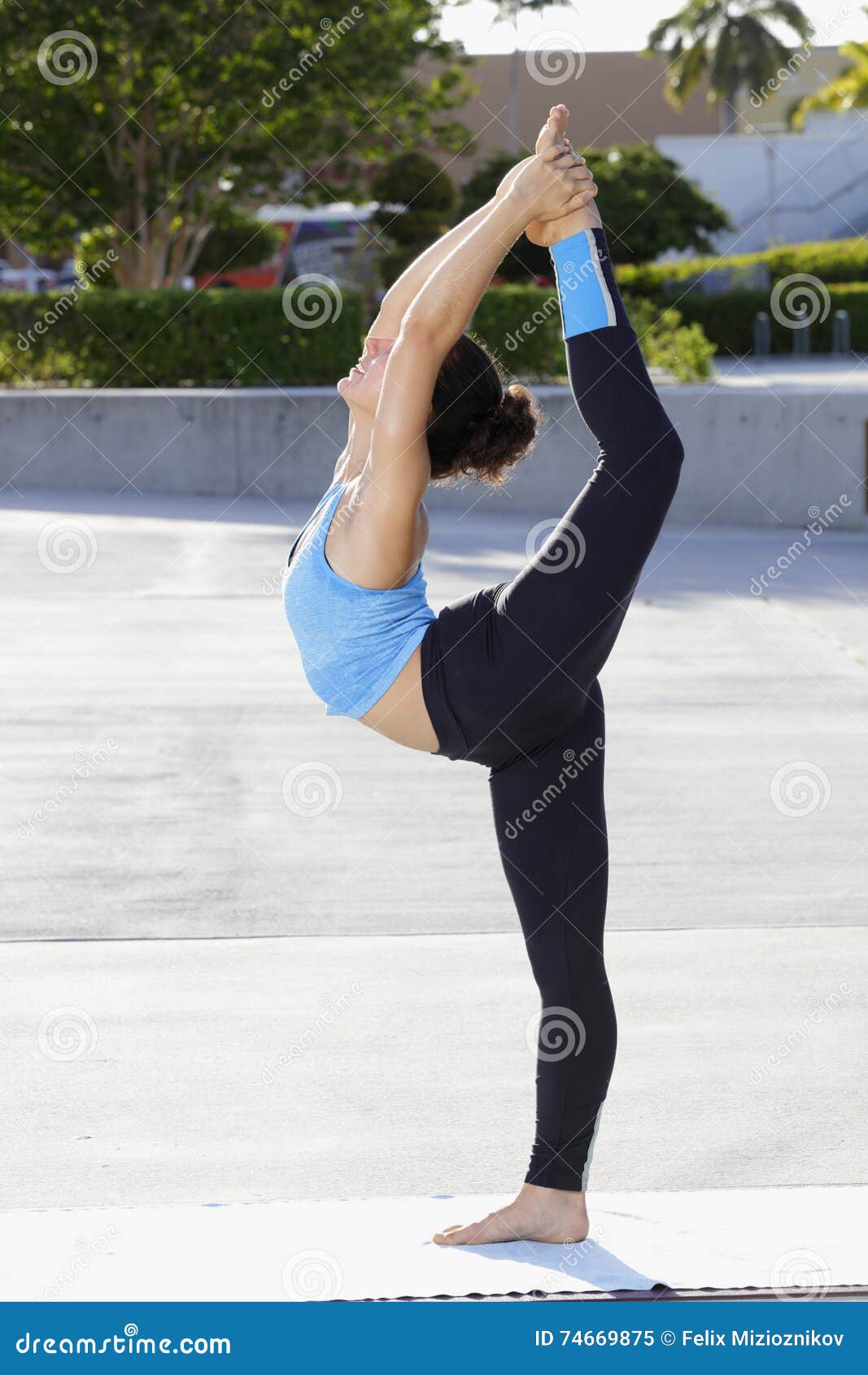 Backwards leg stretch stock image. Image of back, yoga - 74669875