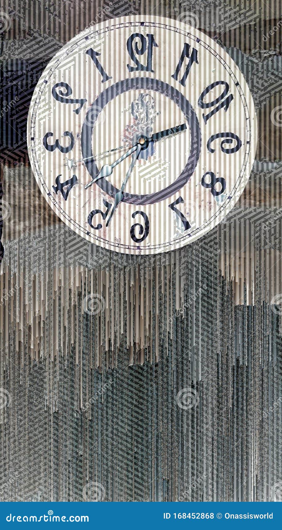 Backwards Time Wall Clock Abstract Stock Photo - Image of clock, time ...