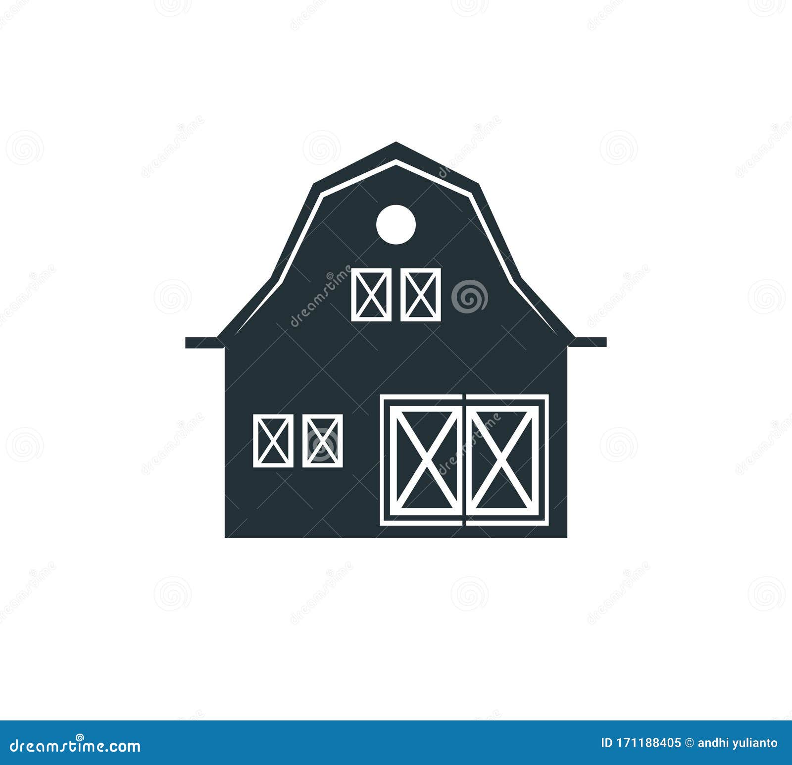 Backyard Barn Farm House Storage Hangar Vector Logo Design Royalty-Free ...
