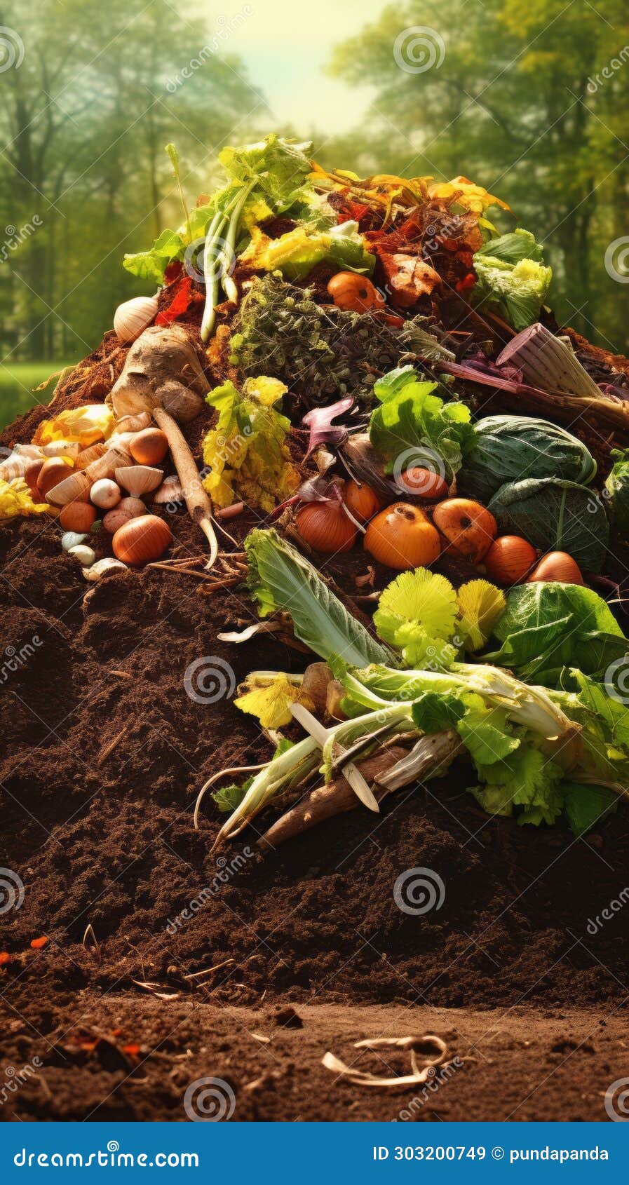 Backyard Compost Pile at Home, Organic Fertilizer, Composting Stock ...