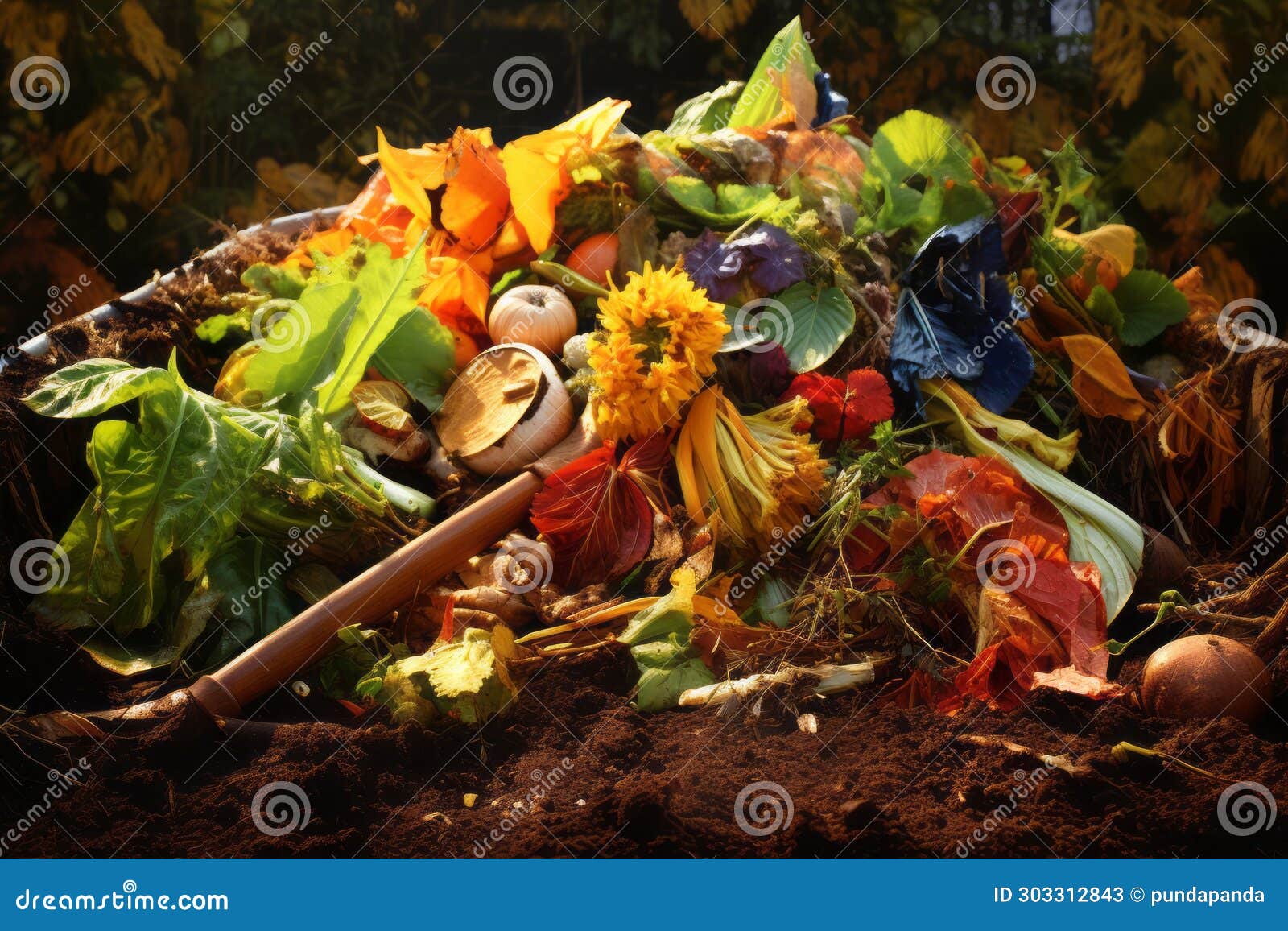Backyard Compost Pile at Home, Organic Fertilizer, Composting Stock ...