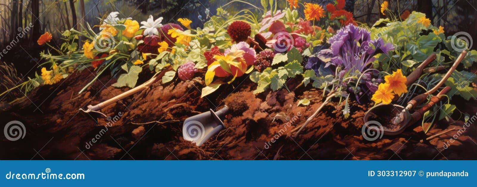 Backyard Compost Pile at Home, Organic Fertilizer, Composting, Banner ...