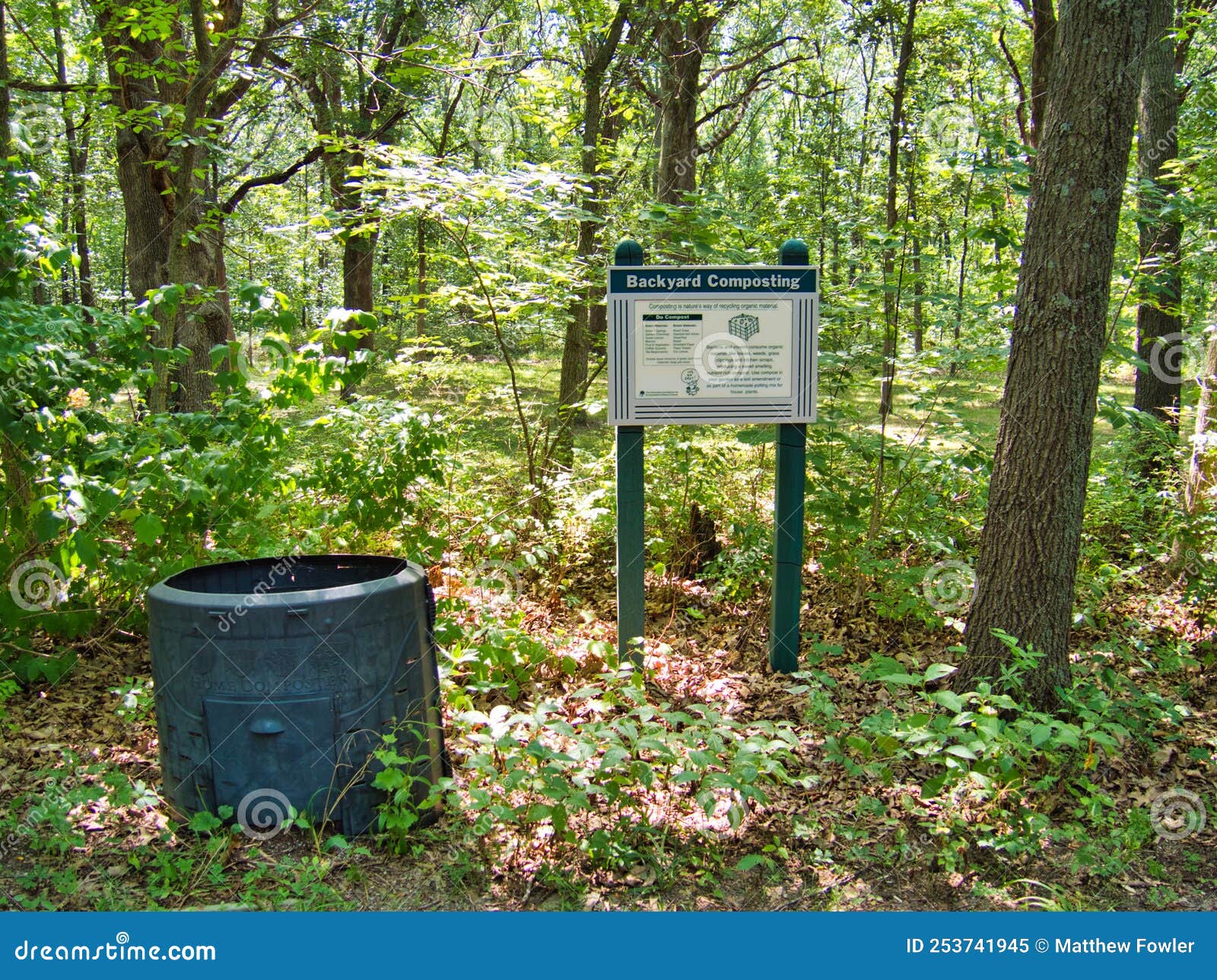 Backyard Composting Example at Park Editorial Image - Image of 179th ...