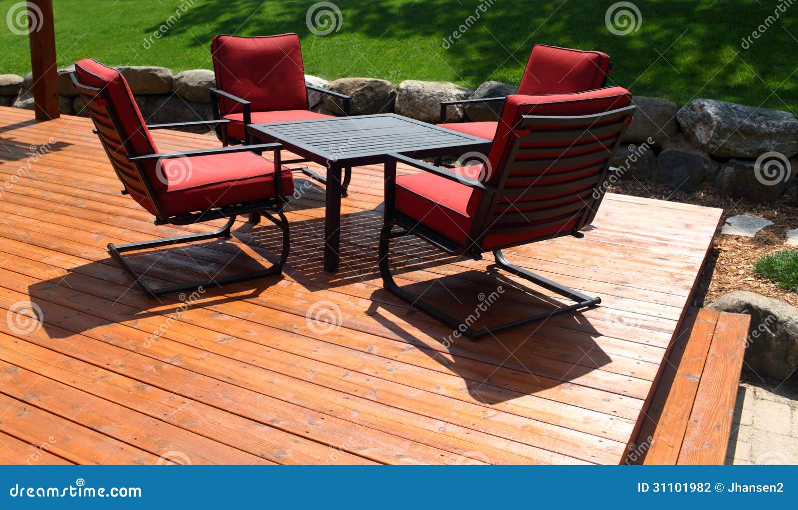 Backyard Deck stock photo. Image of brown, construction - 31101982