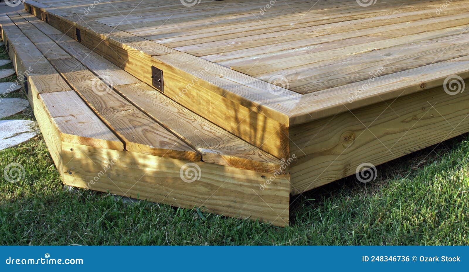 Backyard Deck Construction Closeup Stock Photo - Image of pleasure ...