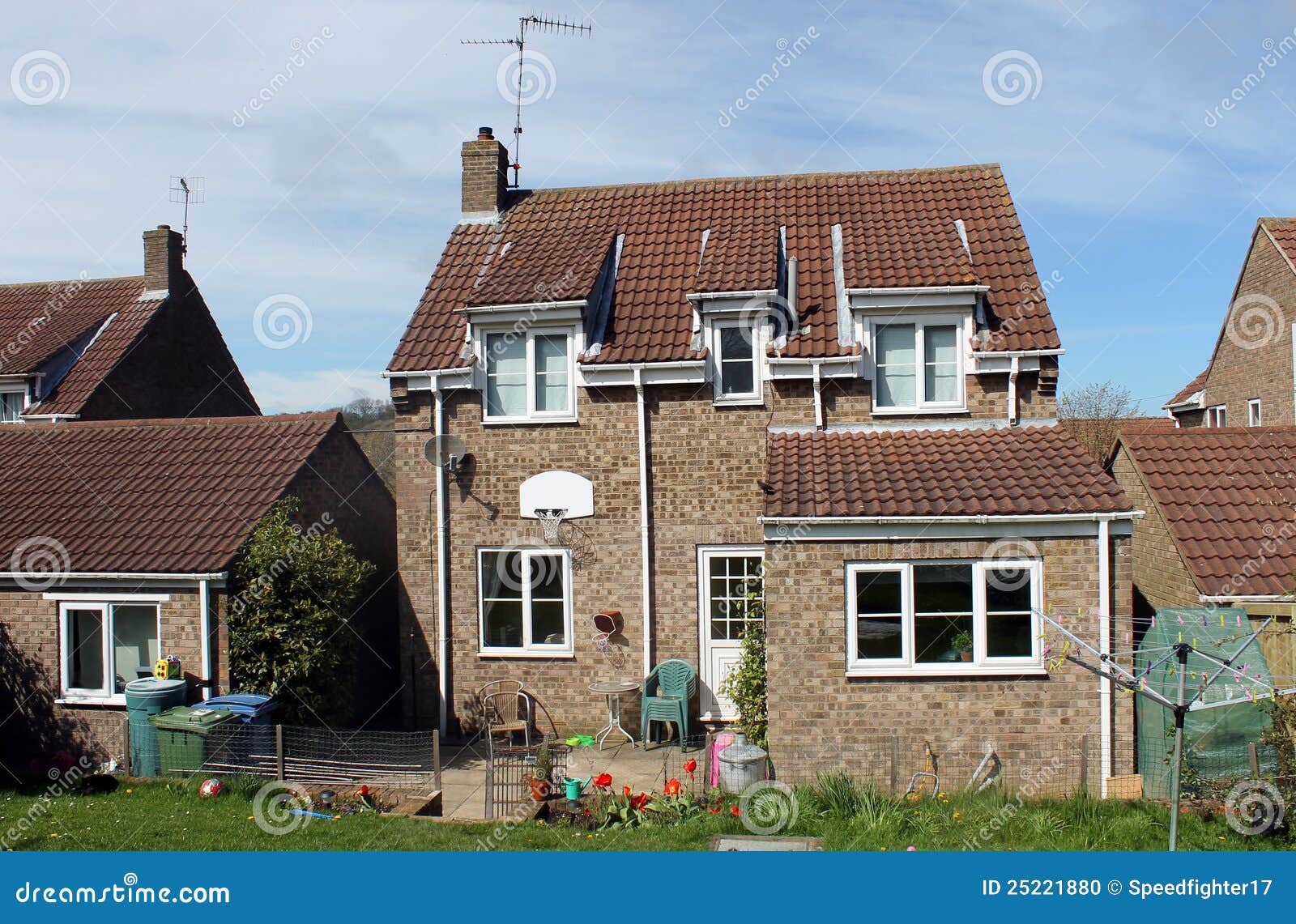 Backyard of family home stock photo. Image of surburban - 25221880