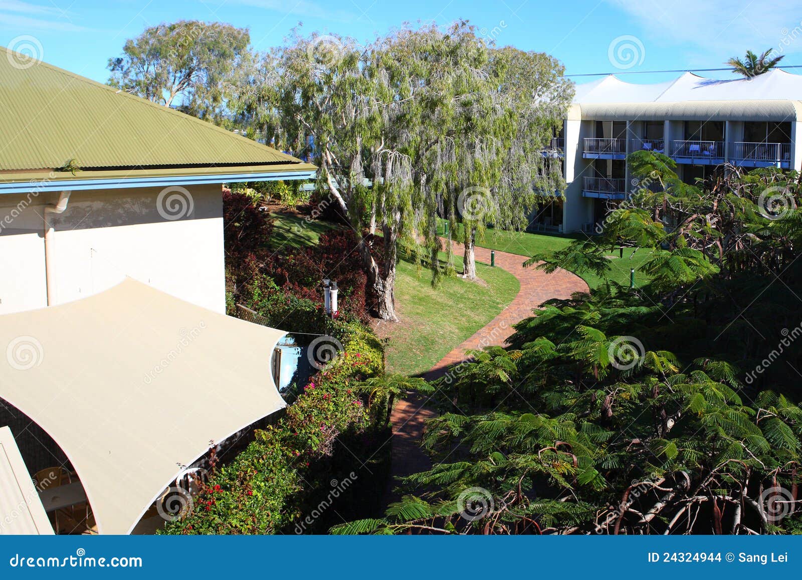 Backyard in hotel stock photo. Image of hotel, australia - 24324944