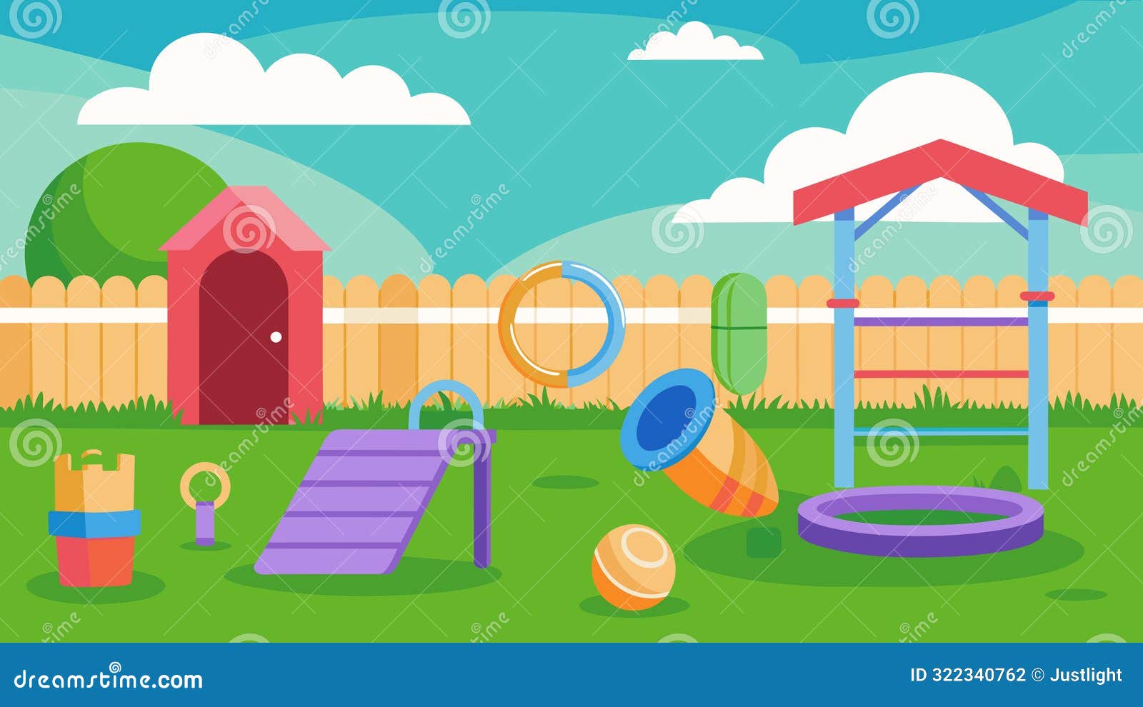 A Backyard Obstacle Course Set Up by the Kids Using Items from the ...