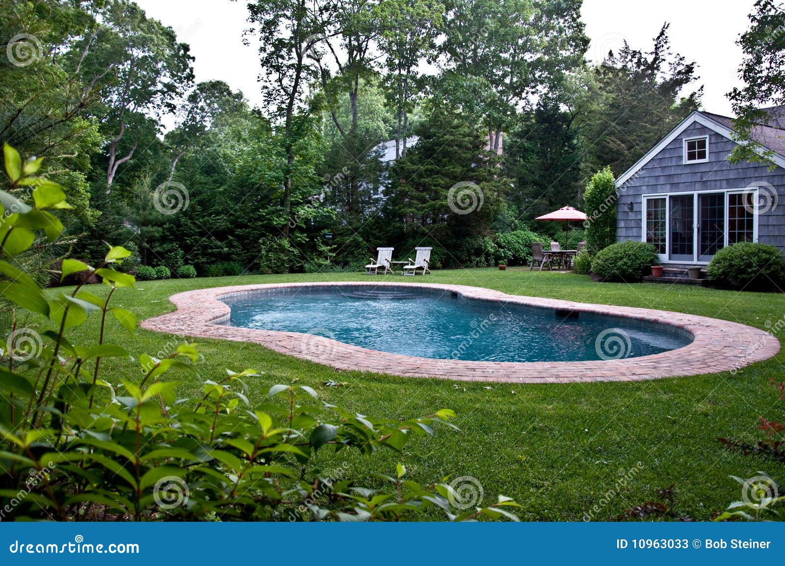 Backyard Pool stock image. Image of design, backyard - 10963033