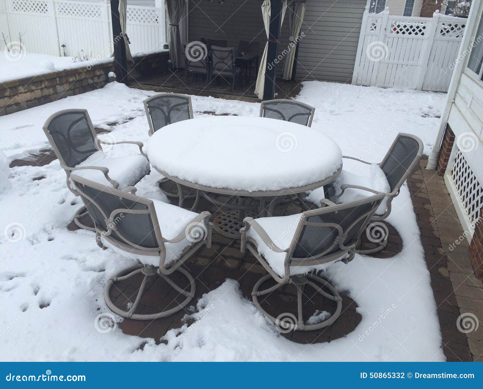 Backyard Snow stock photo. Image of backyard, snow, winter - 50865332