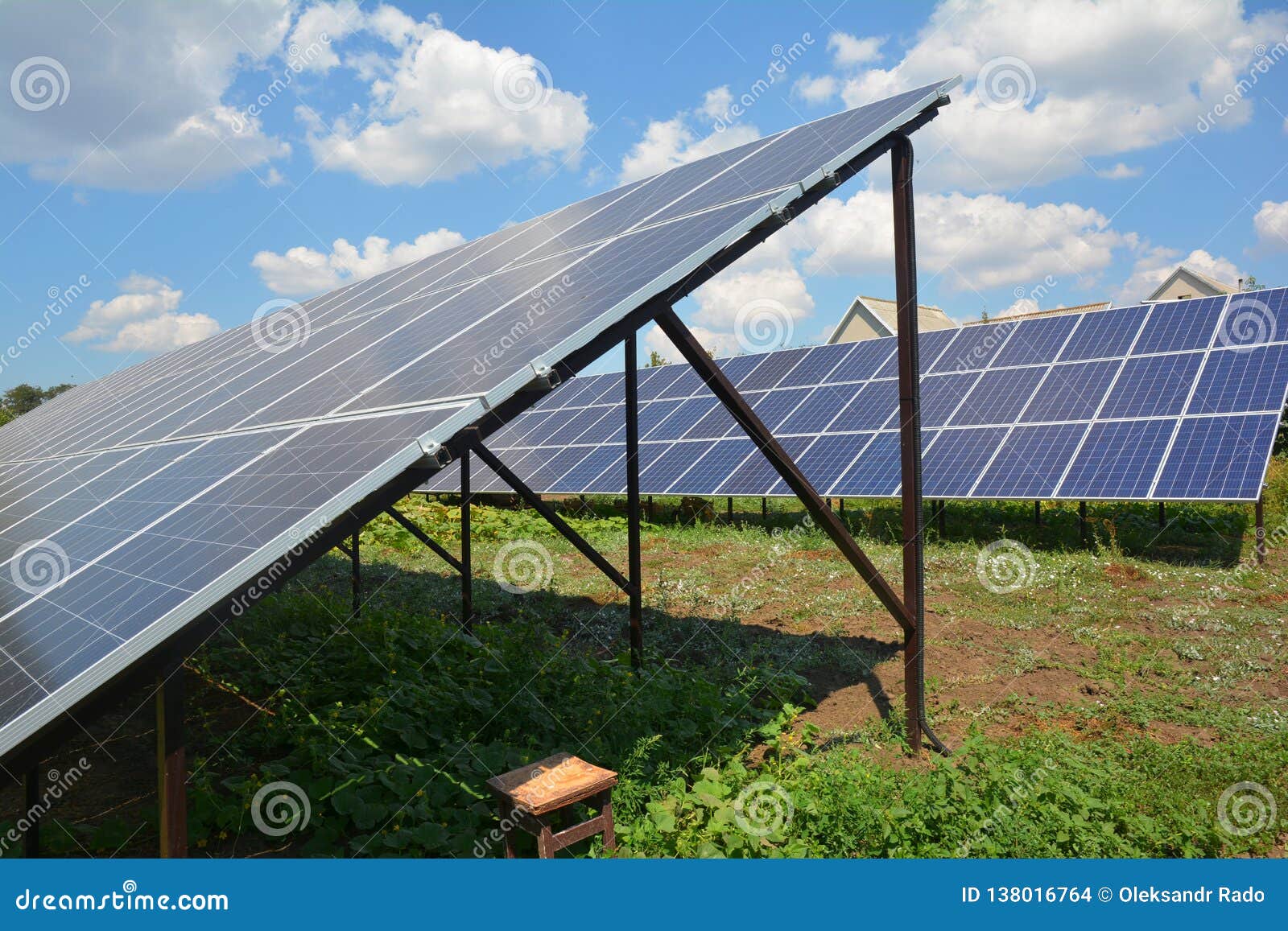 Backyard Solar Panels for Residential House Energy Efficiency Stock ...