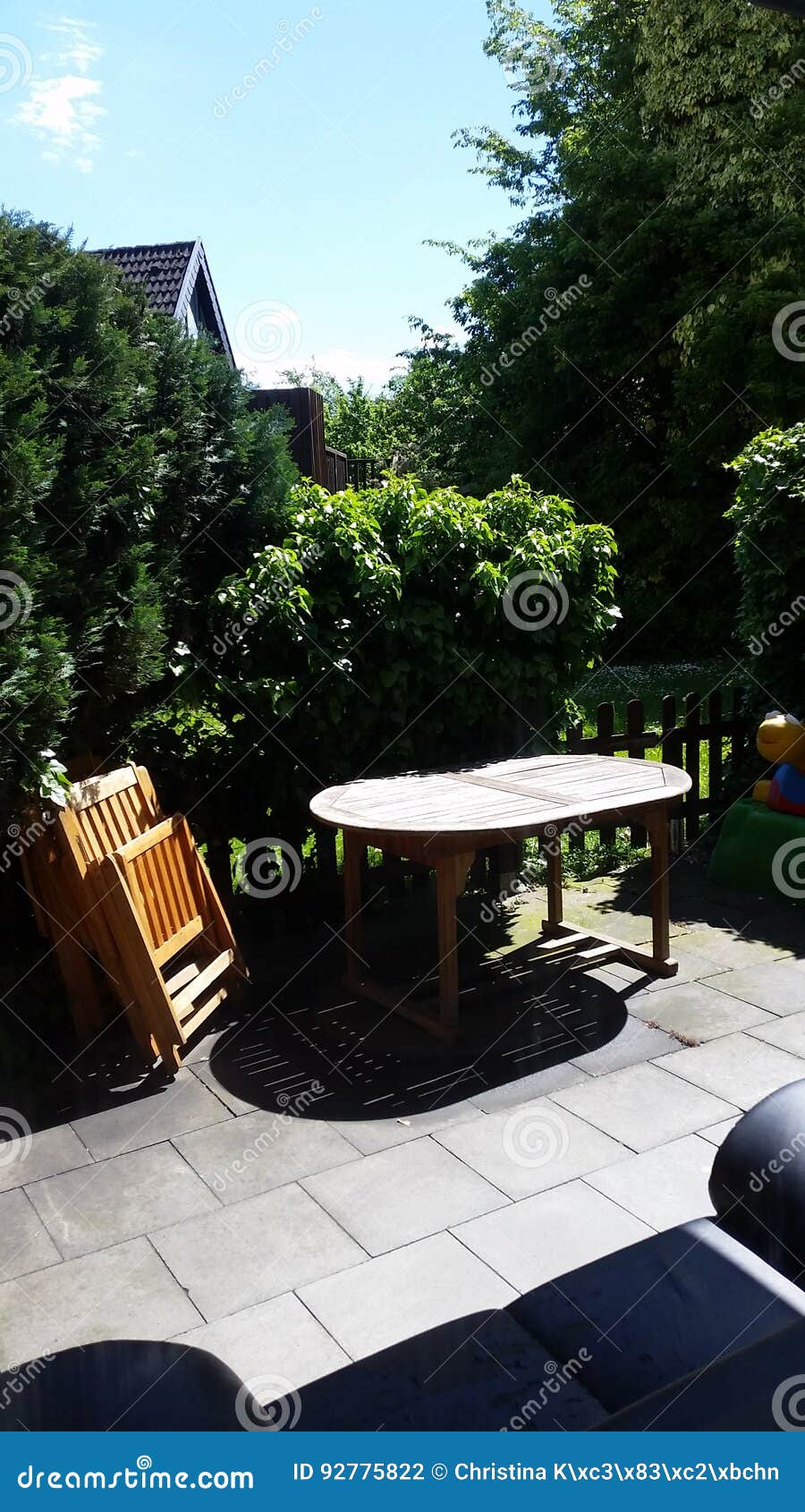 Backyard in the Sun stock photo. Image of daylight, sunny - 92775822