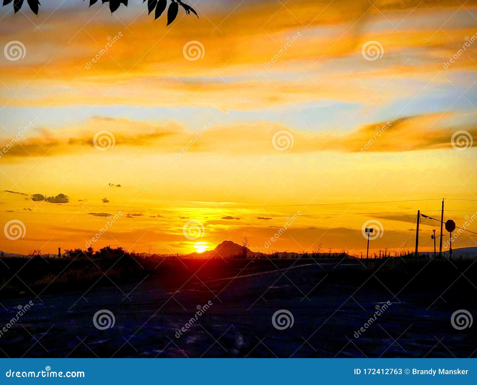 Backyard sunset stock image. Image of sunset, arizona - 172412763