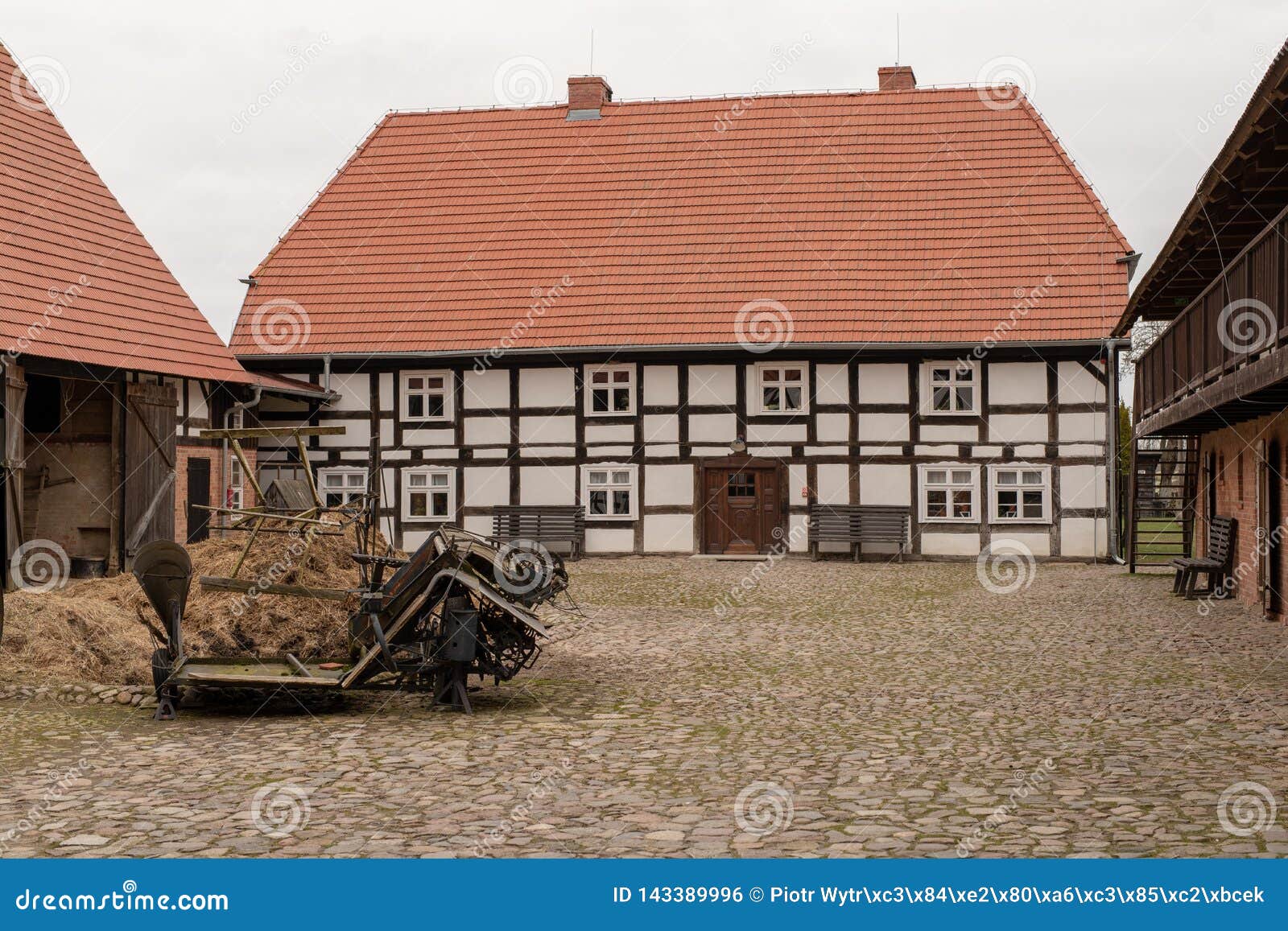 A Backyard of a Traditional Farm. the Old Method of Construction in the ...