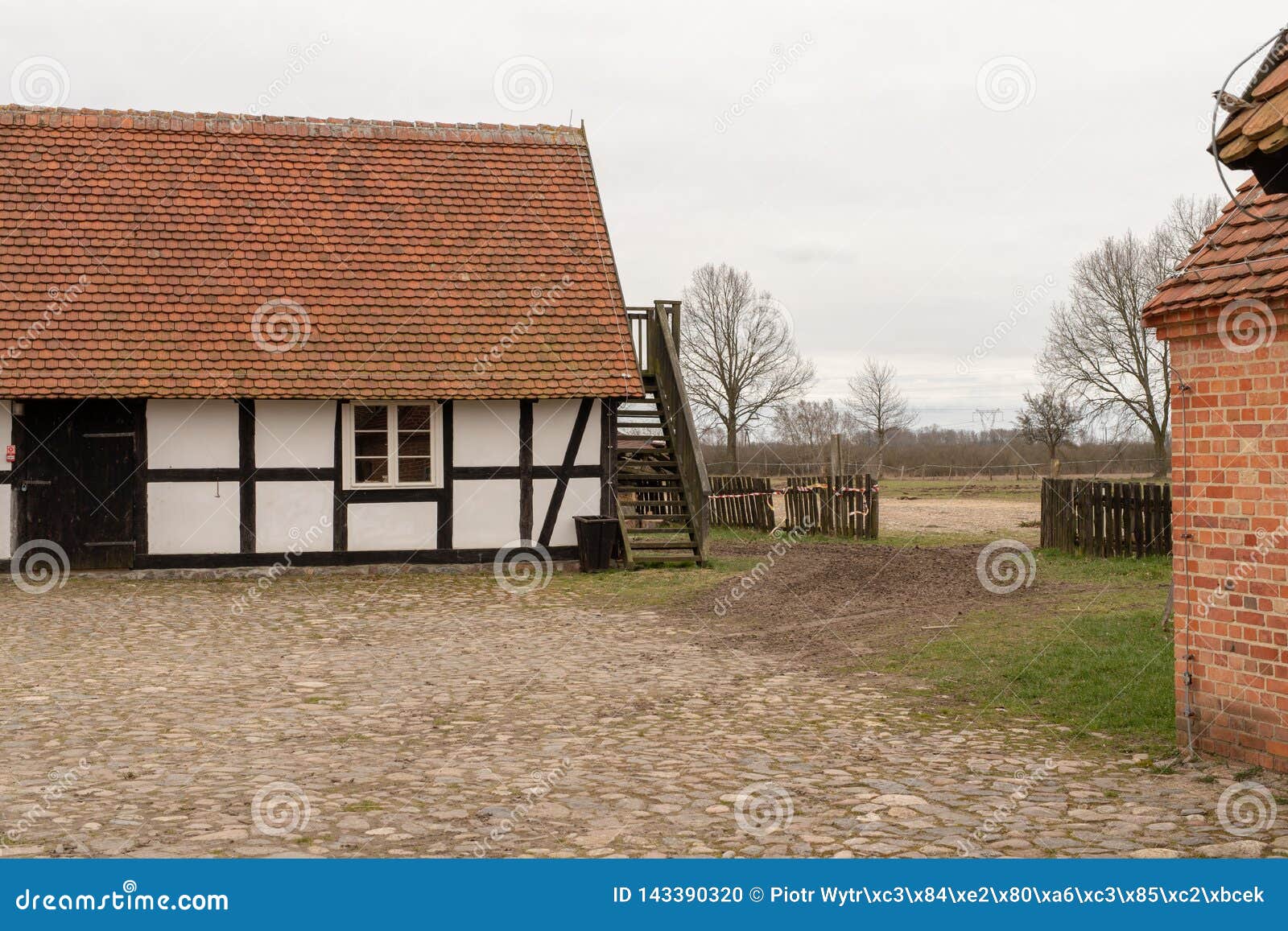 A Backyard of a Traditional Farm. the Old Method of Construction in the ...