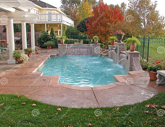 Backyard view stock image. Image of home, human, arbor - 2269881