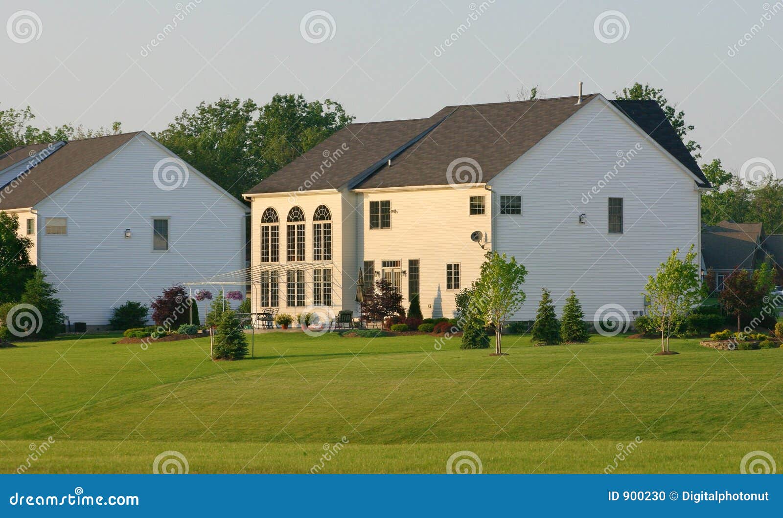 Backyard View of Large House Stock Photo - Image of real, realty: 900230