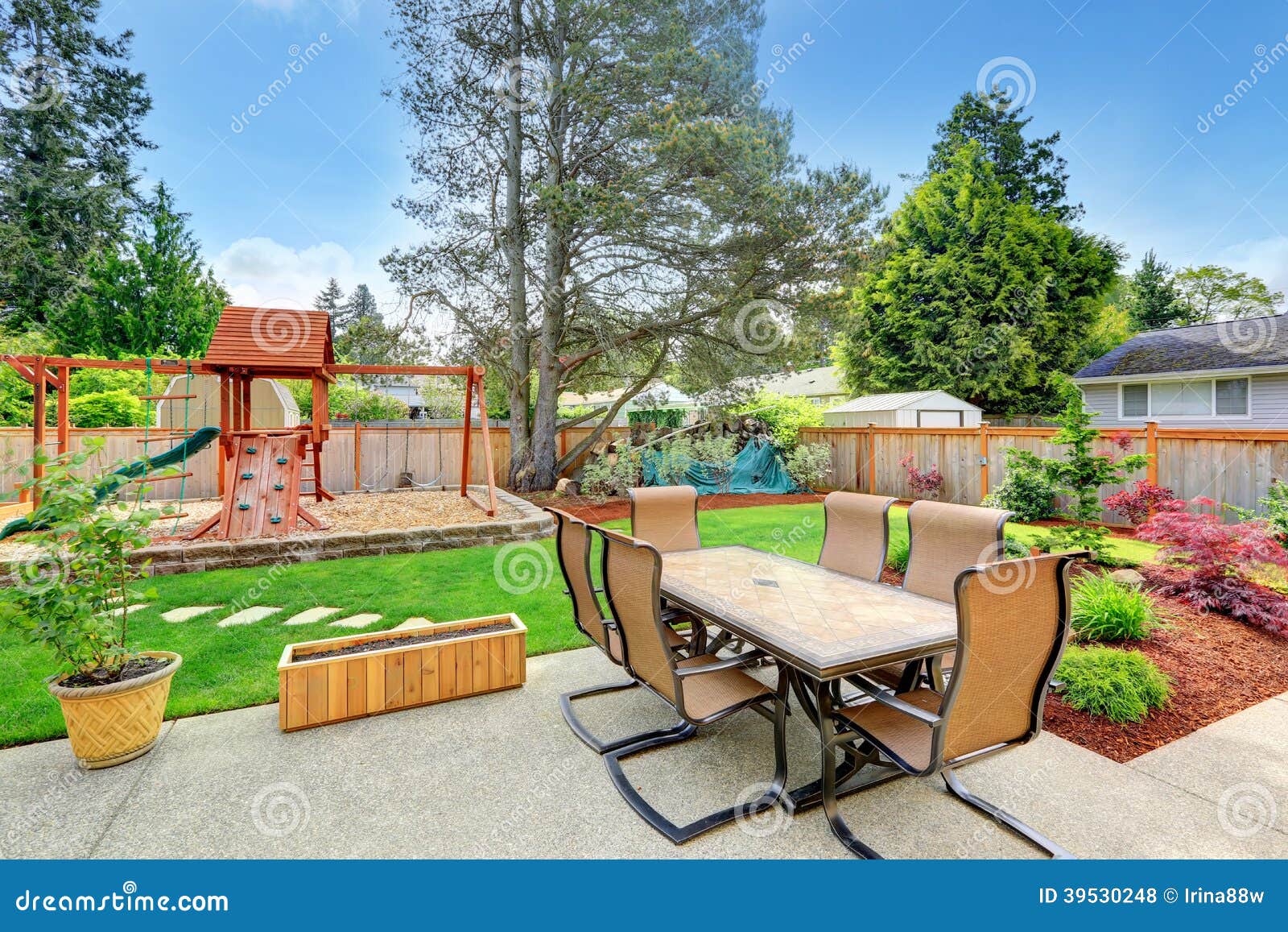 Backyard view stock photo. Image of exterior, view, back - 39530248