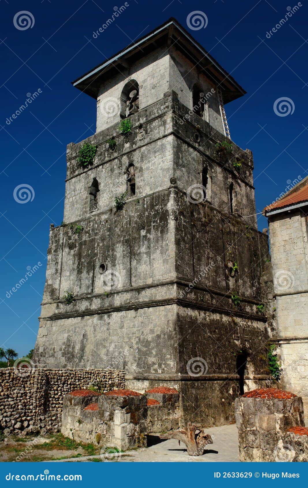 Baclayon church bell tower stock image. Image of baclayon - 2633629