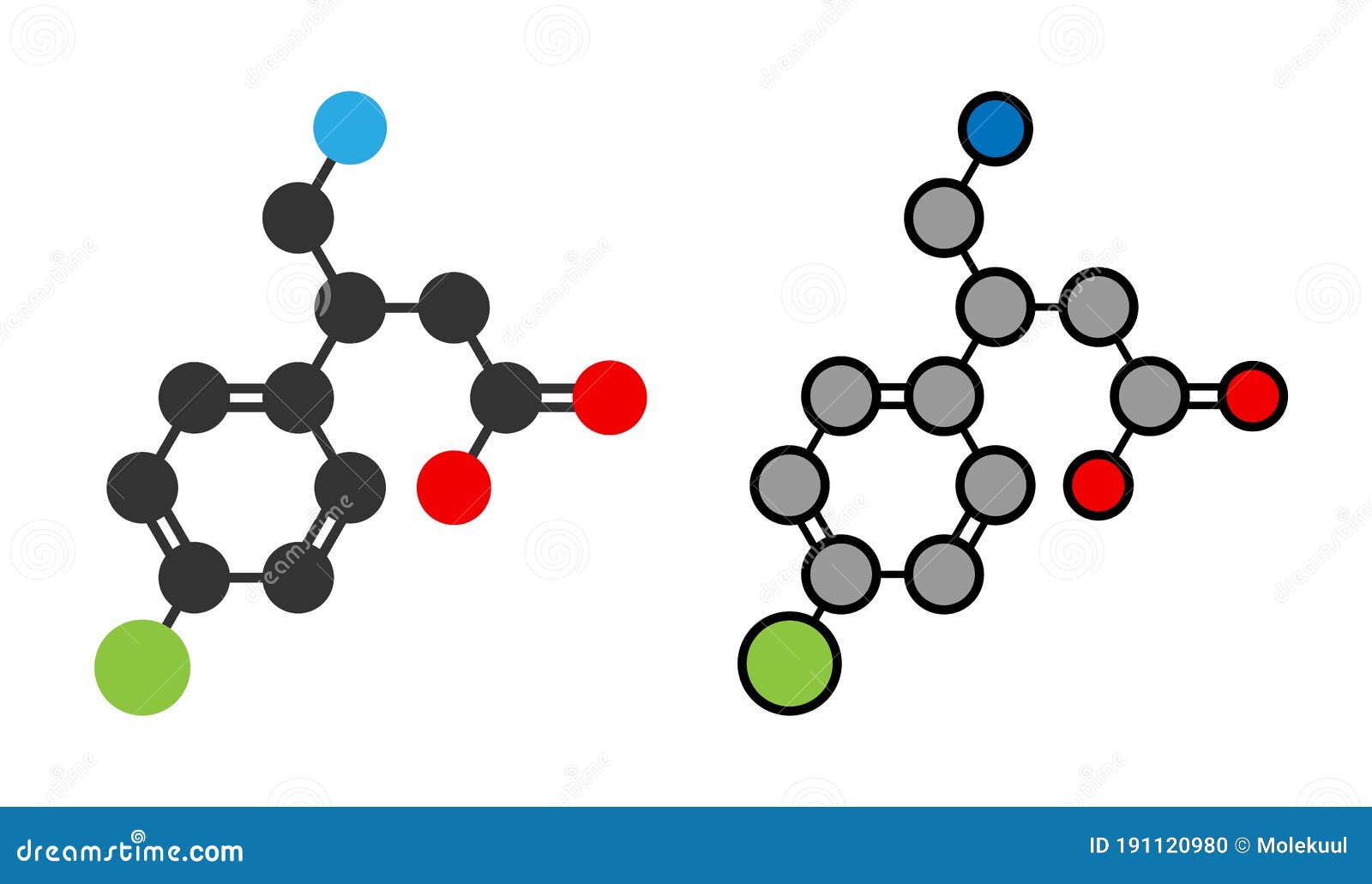 Baclofen, Molecular Structures, Drug, 3d Model, Structural Chemical ...