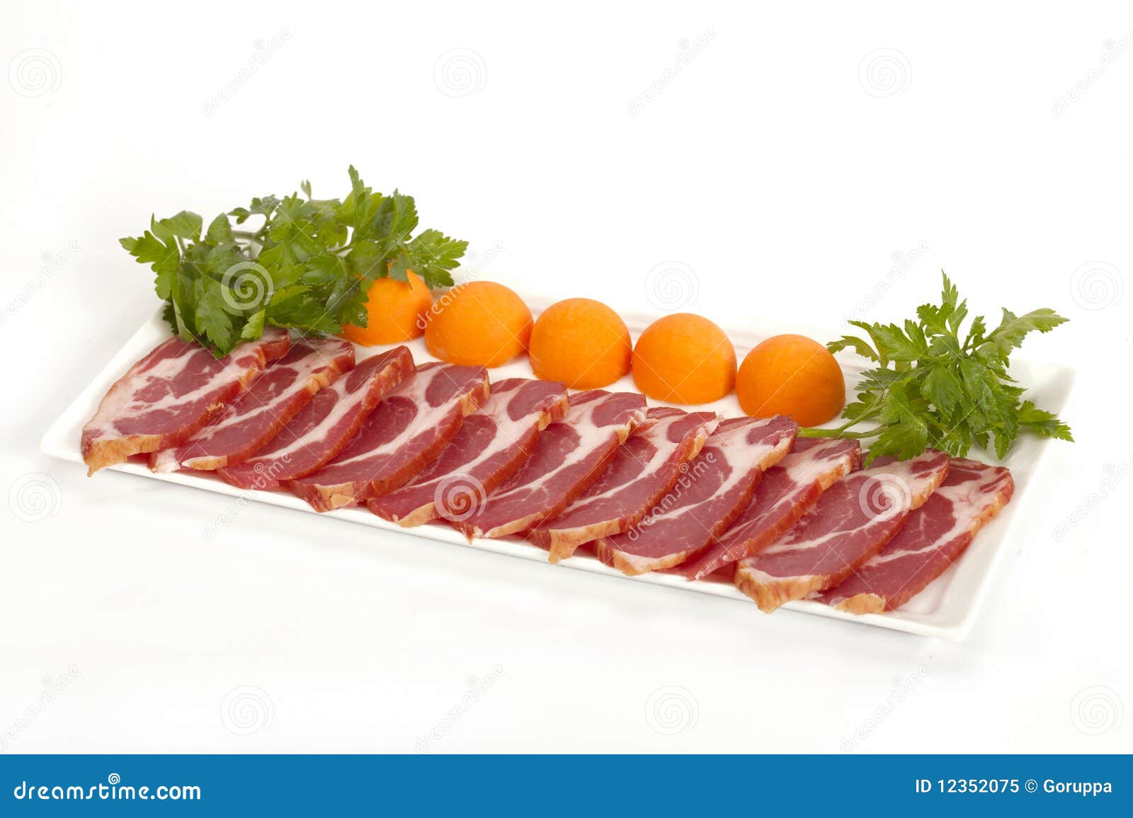 Bacon stock image. Image of butcher, preparation, isolated - 12352075