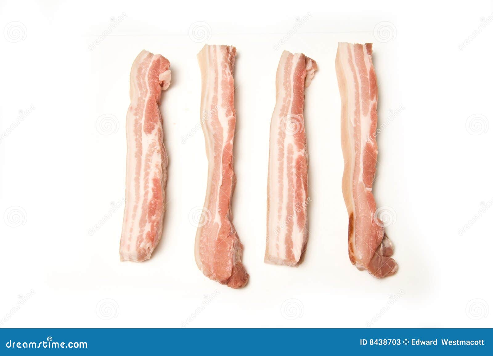 Bacon stock image. Image of strips, pieces, piece, four - 8438703