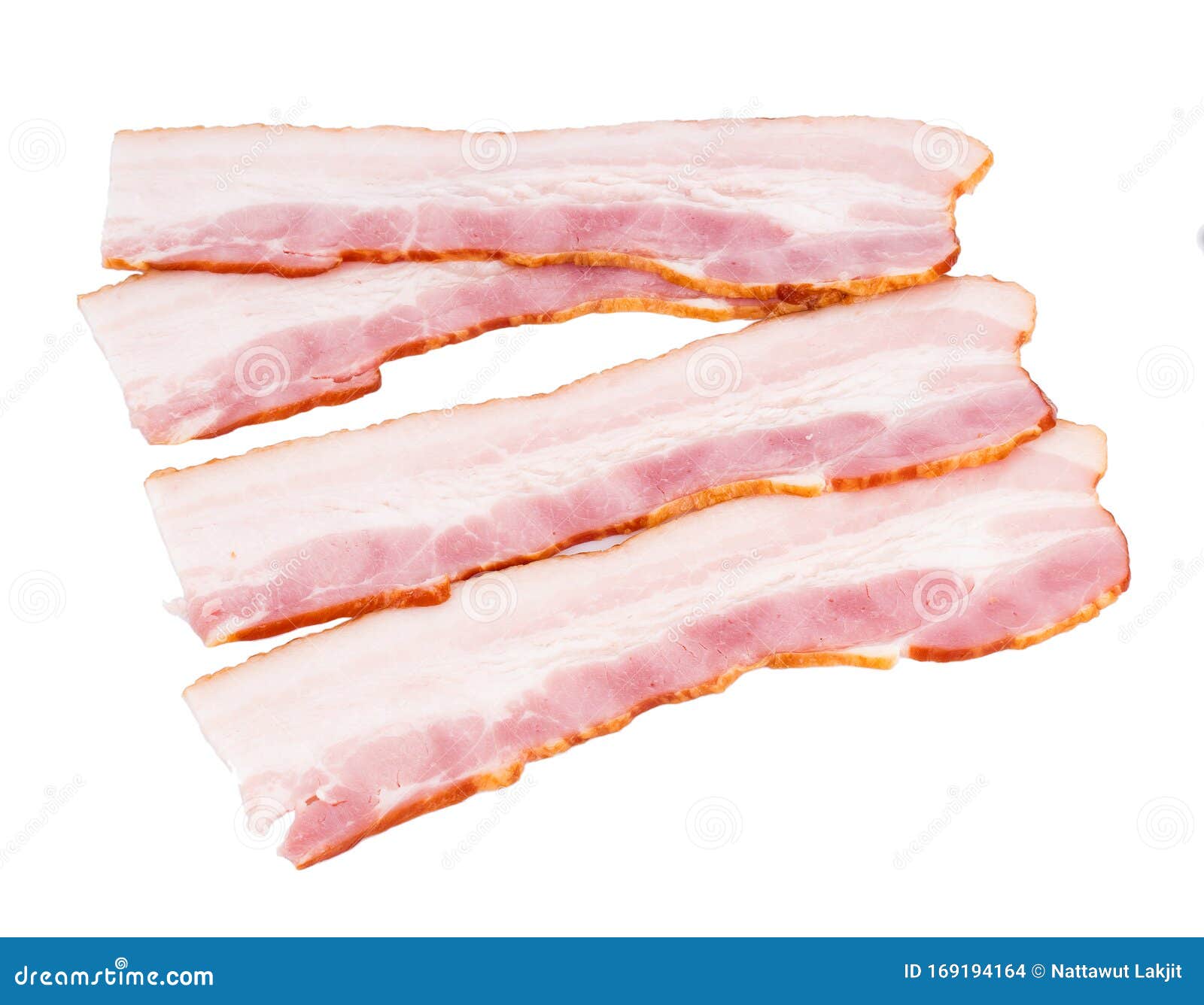 Bacon Aislada En Fondo Blanco Foto de archivo - Imagen de curruscante ...