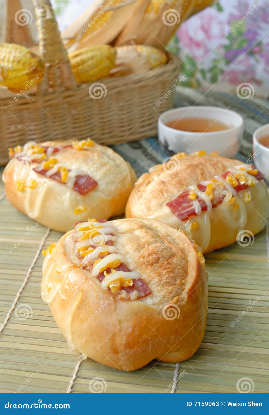 Bacon bread stock image. Image of corn, close, bread, food - 7159063