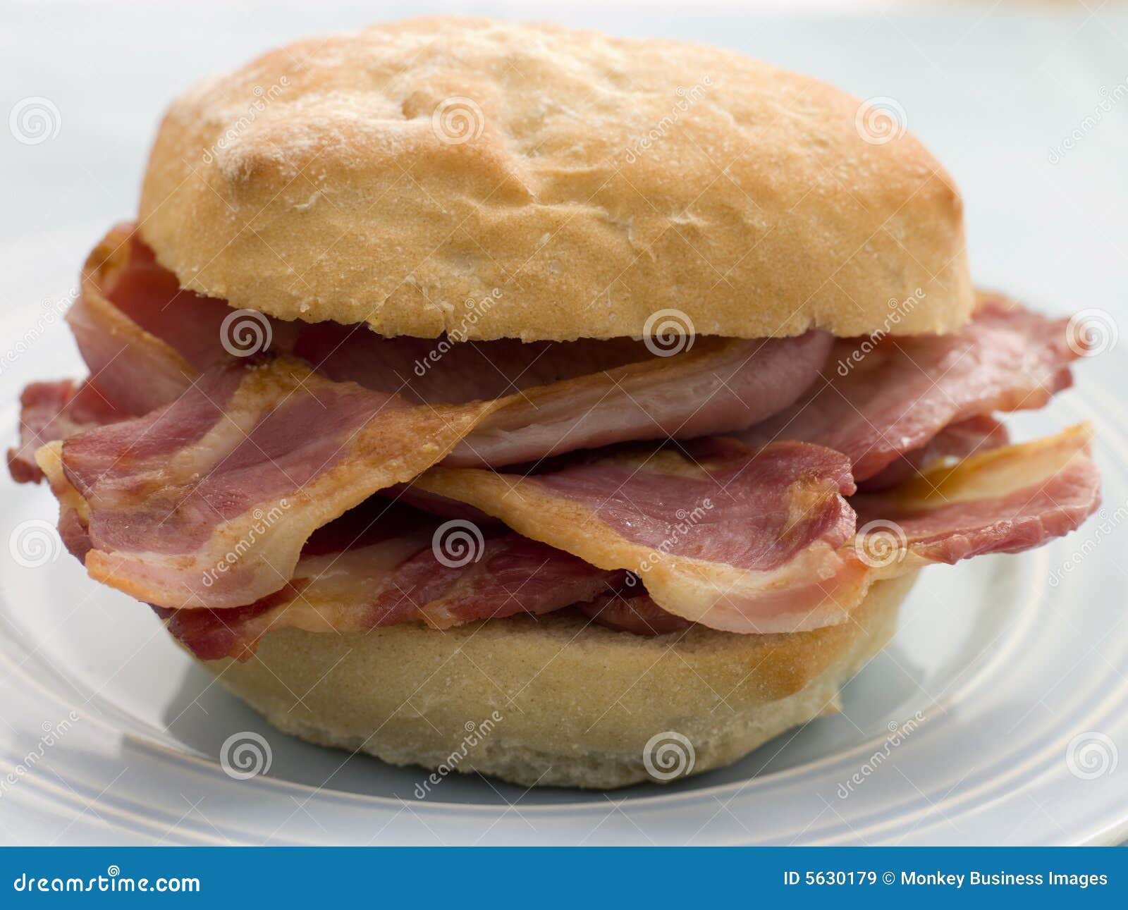Bacon Bread Roll stock image. Image of cooking, british - 5630179