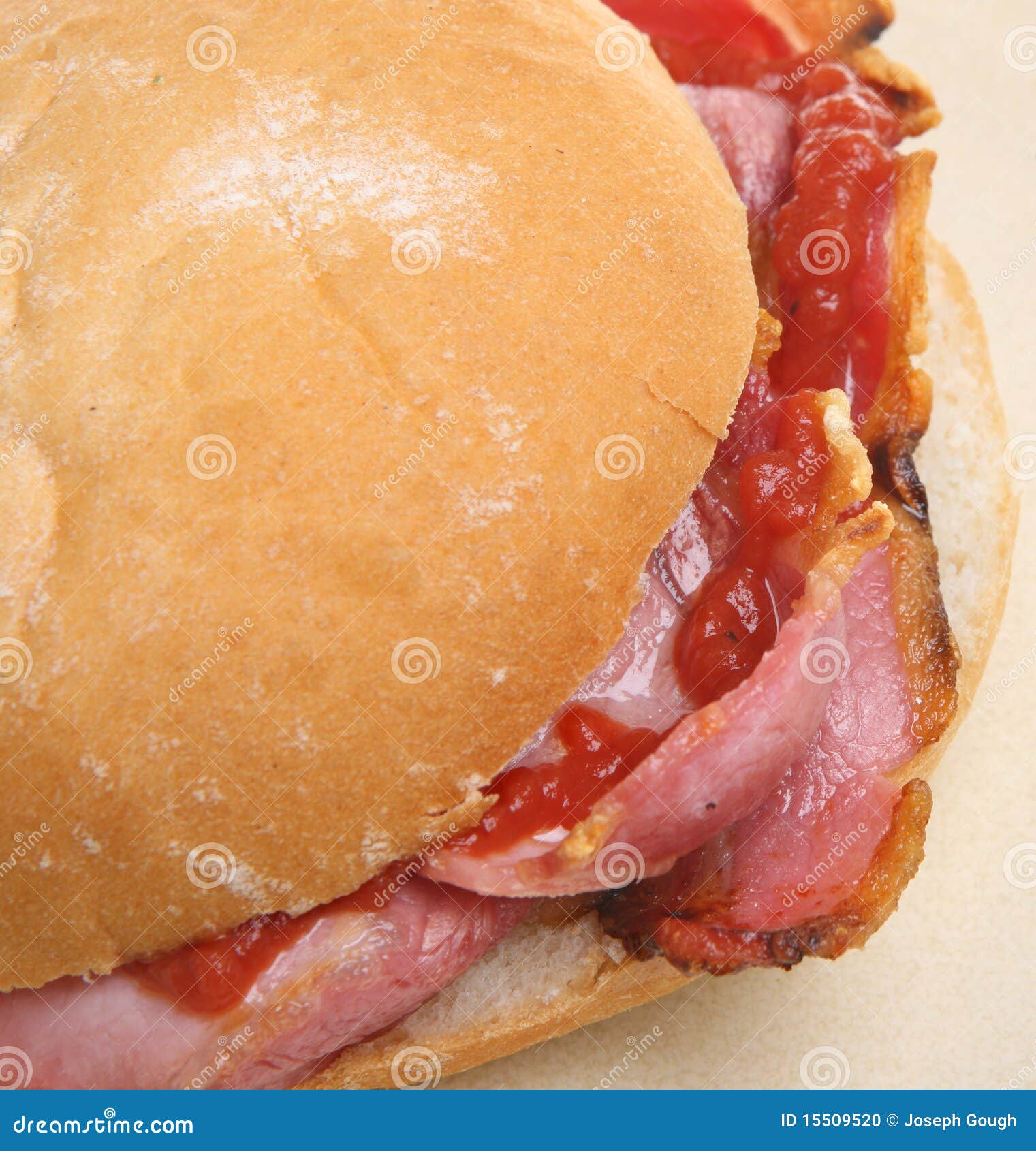 Bacon Breakfast Roll stock photo. Image of sandwich, meat - 15509520