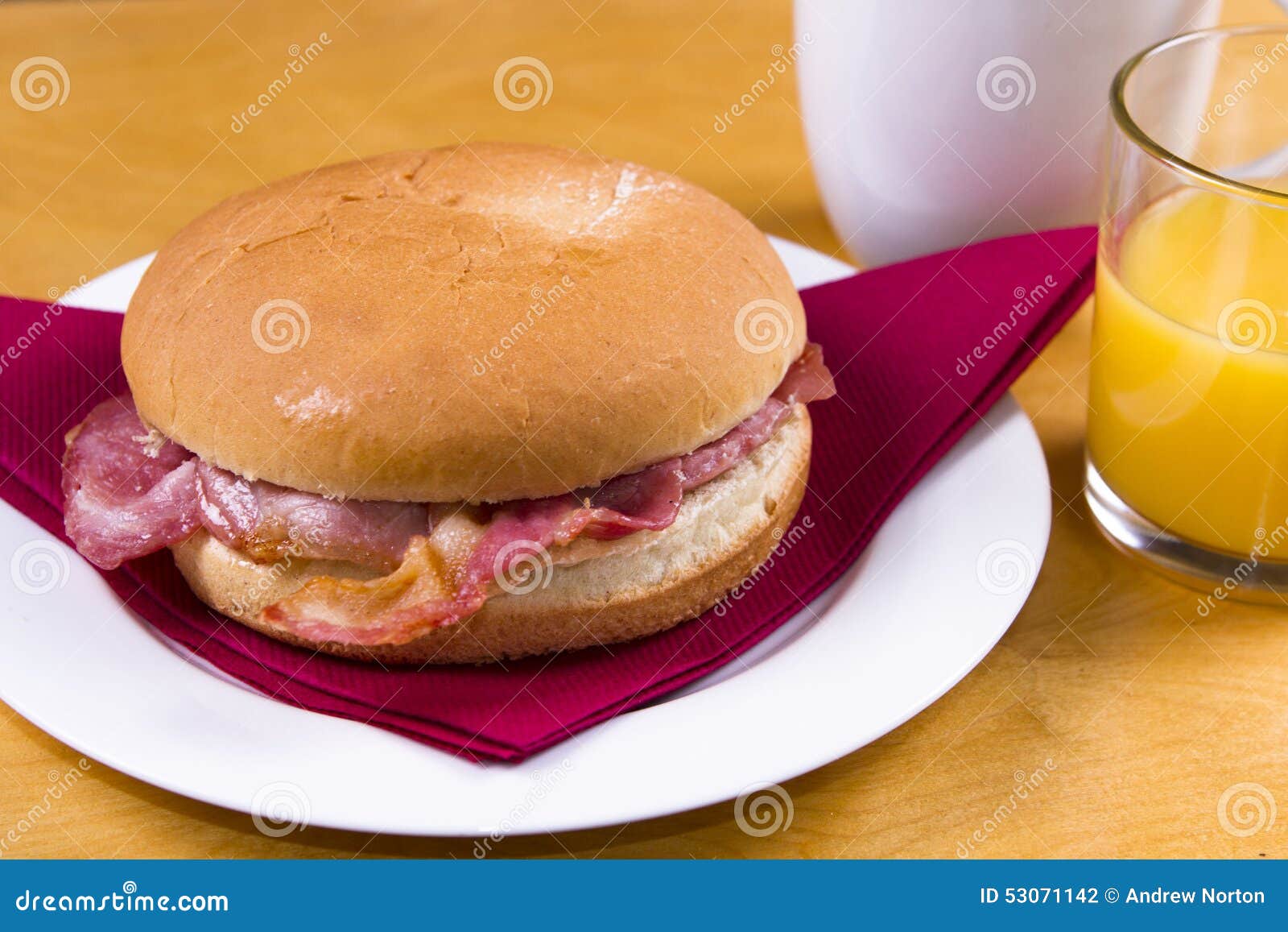 Bacon butty stock photo. Image of culinary, product, bacon - 53071142