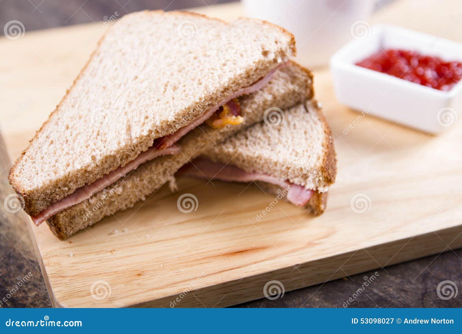 Bacon butty stock image. Image of processed, back, process - 53098027