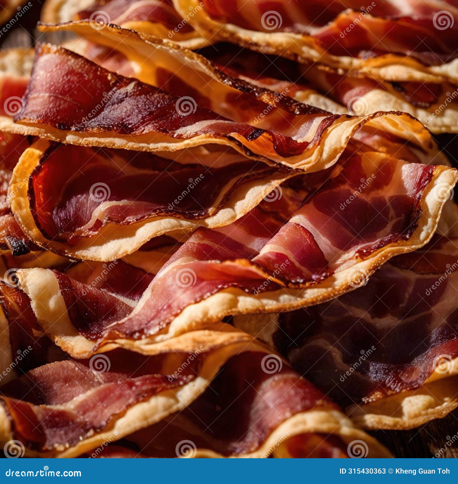Bacon, Crispy Breakfast Meat, Streaky Thin Crispy Pork Royalty-Free ...