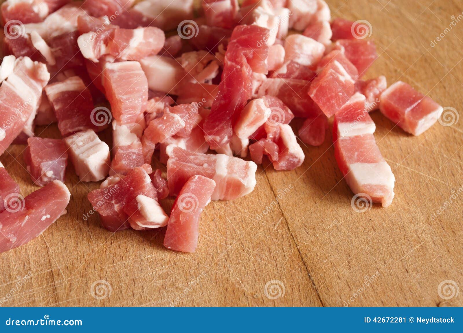 Bacon cubes stock image. Image of pile, isolated, cutted - 42672281
