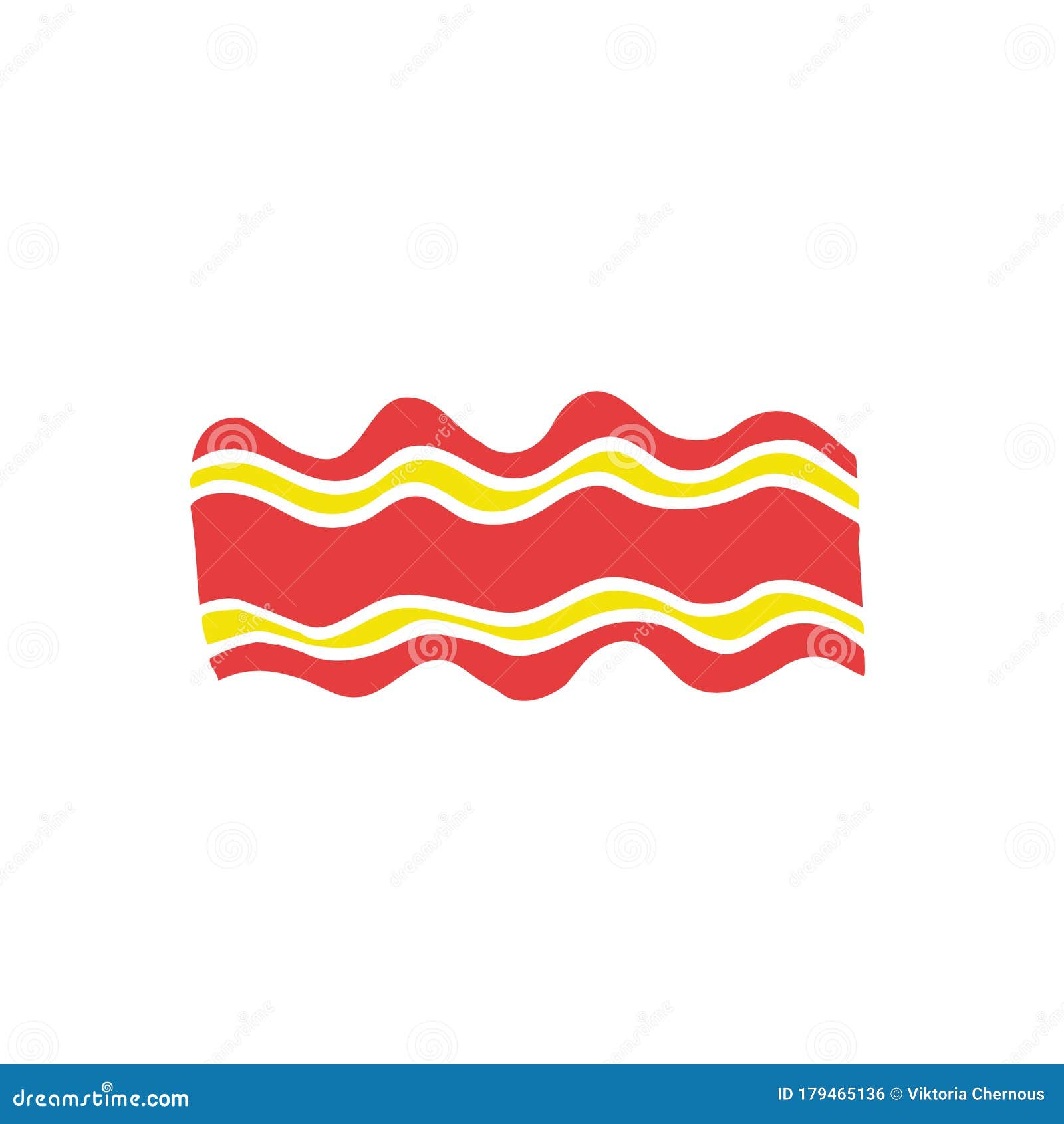Bacon doodle icon stock illustration. Illustration of meal - 179465136
