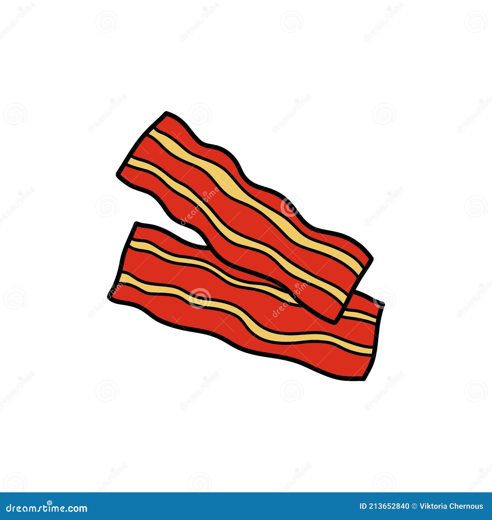 Bacon Doodle Icon, Hand Draw Vector Illustration Stock Vector ...