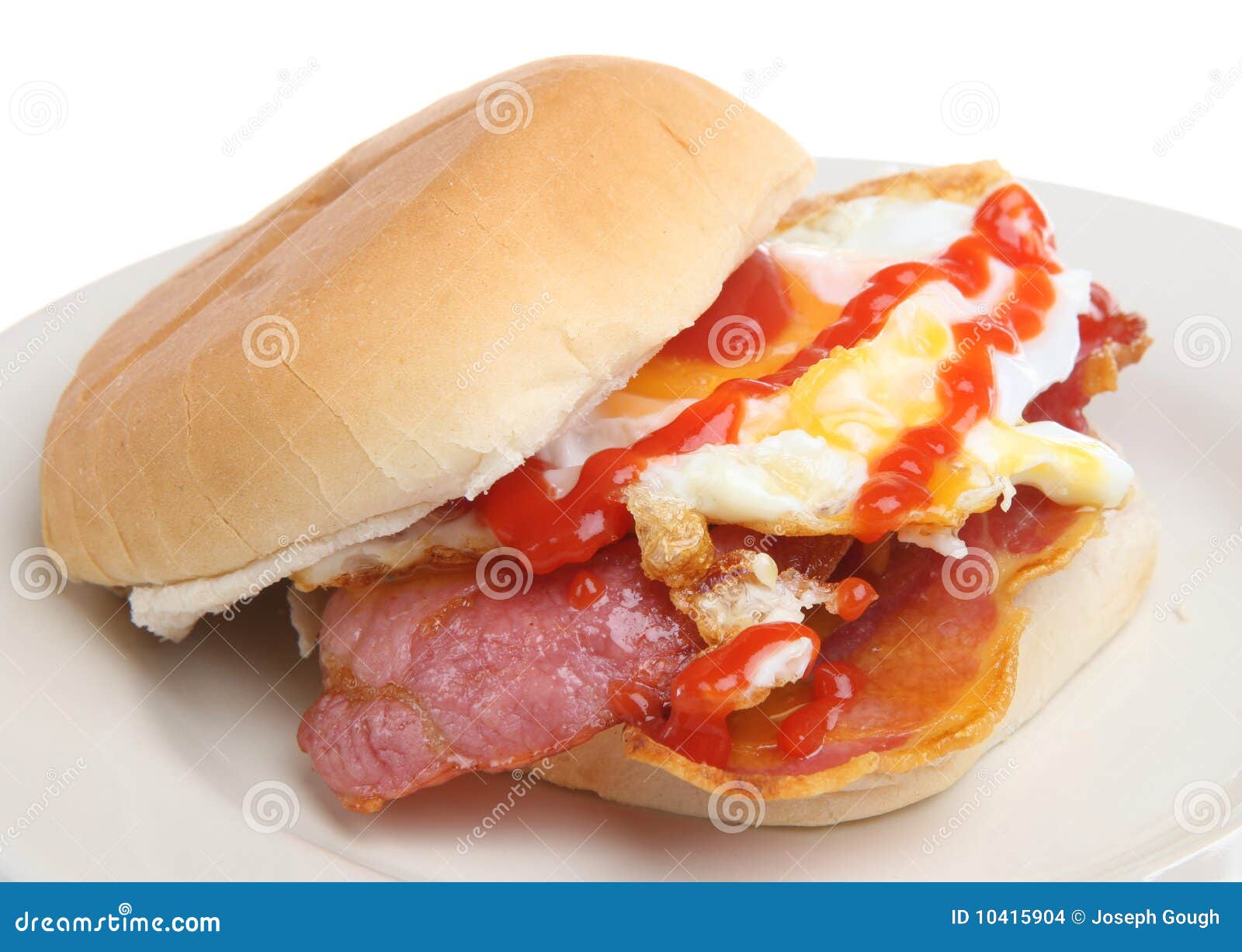 Bacon & Egg Breakfast Roll Stock Photo - Image of breakfast, roll: 10415904