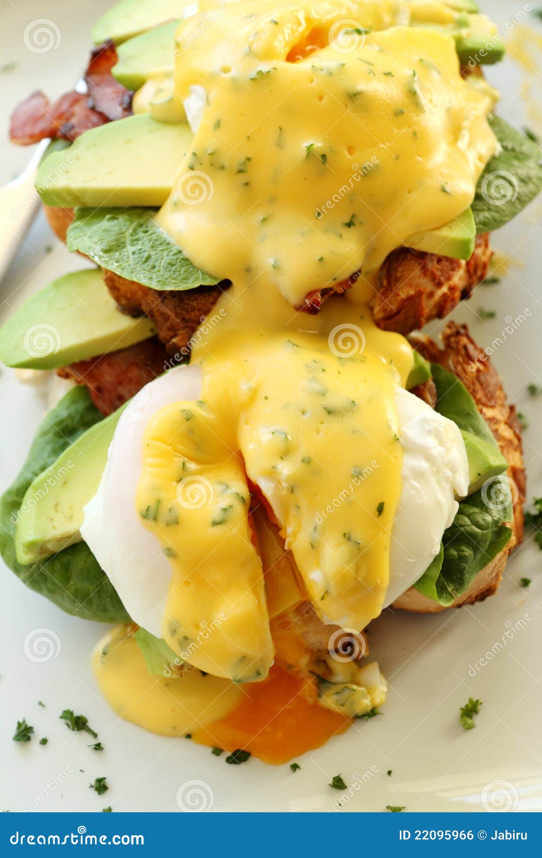Bacon Eggs Benedict stock photo. Image of cuisine, nourishment - 22095966