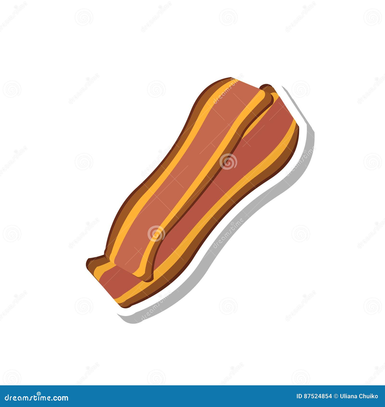 Bacon icon stock vector. Illustration of delicious, food - 87524854