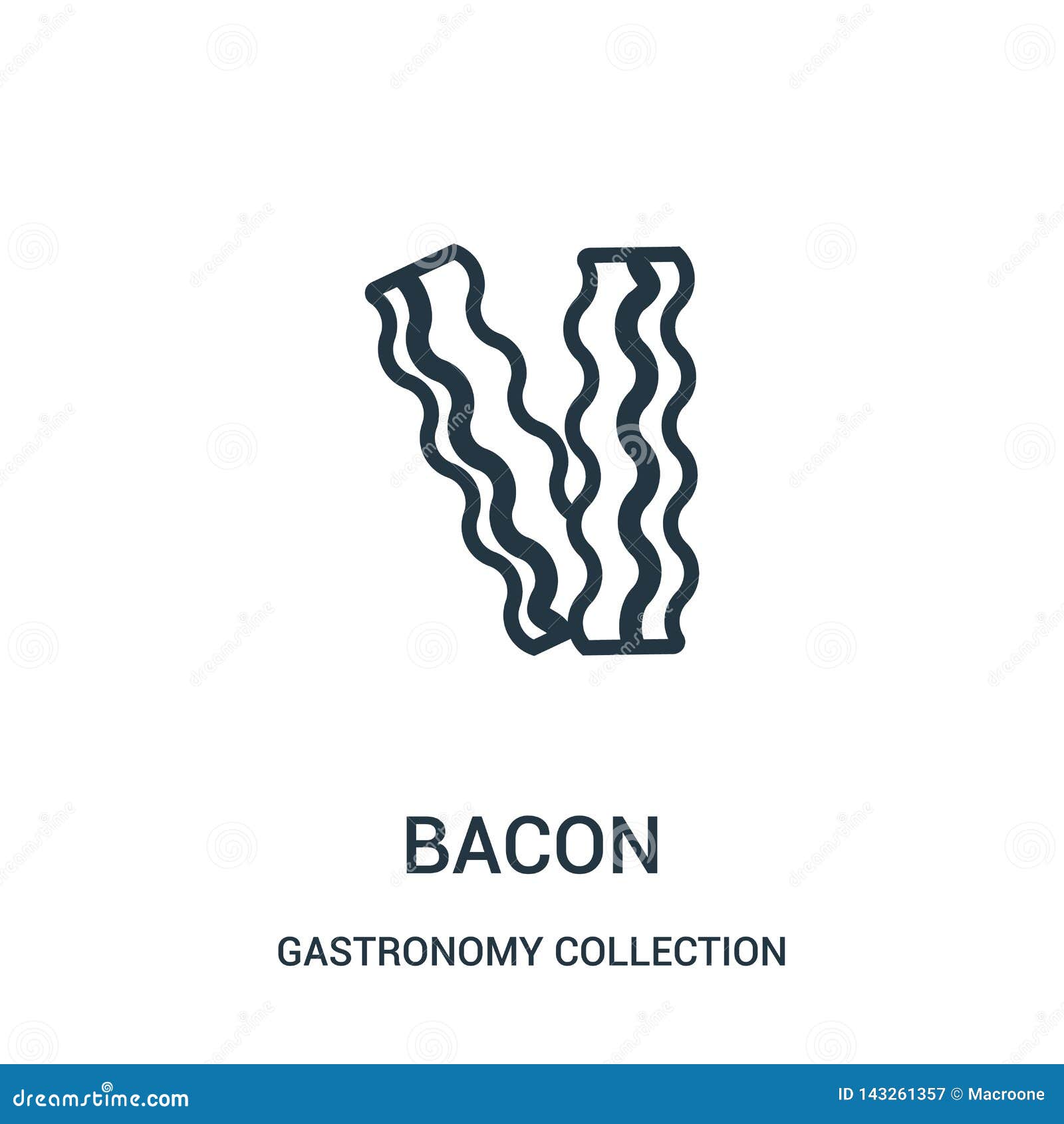 Bacon Icon Vector from Gastronomy Collection Collection. Thin Line ...