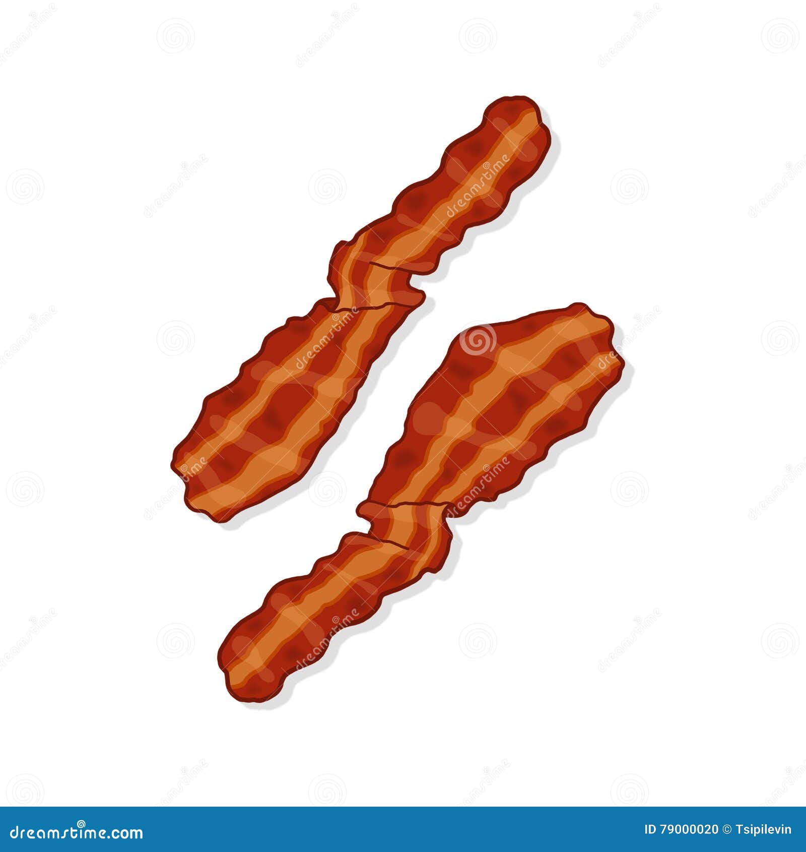 Bacon Strips, Full Alphabet With Numbers, Vector Illustration ...