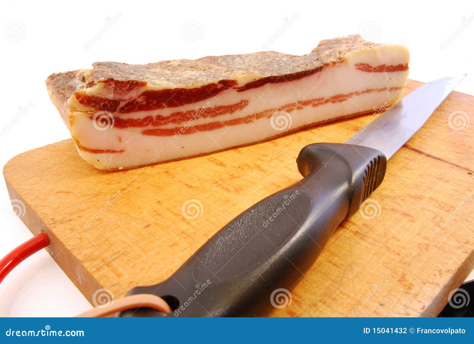 Bacon and knife stock photo. Image of alla, blade, delicatessen - 15041432