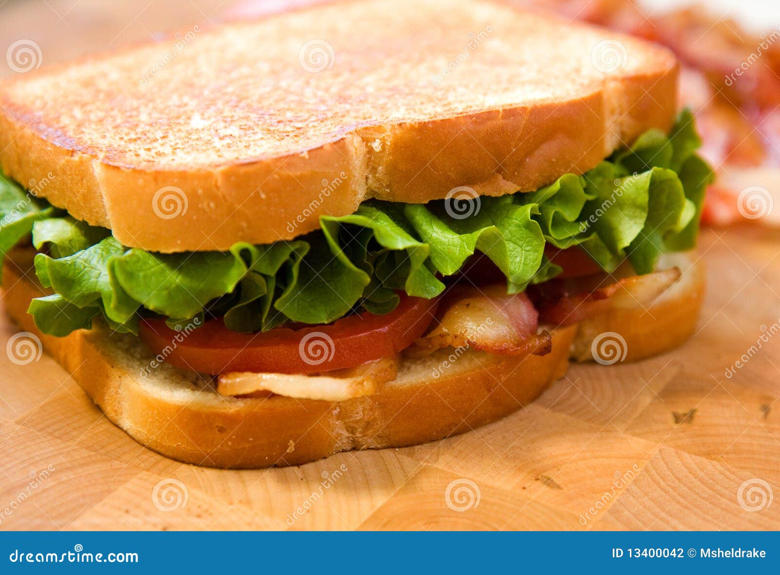 Bacon Lettuce and Tomato Sandwich Stock Photo - Image of bread, crust ...