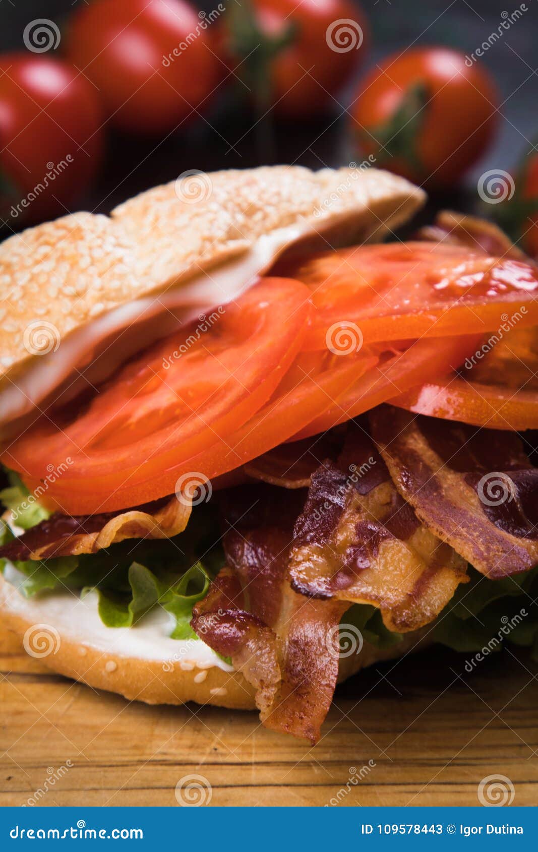 Bacon Lettuce and Tomato Sandwich Stock Image - Image of lettuce ...